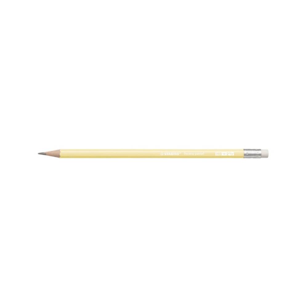 Stabilo "Swano Pastel Gelb Bleistift HB mit Radierkopf - Stilvoll und ...