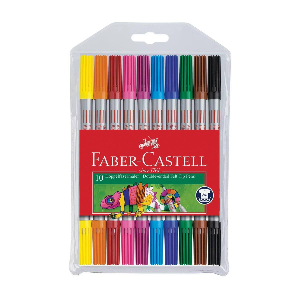 Faber Castell Doppelfasermaler Twin Basic 10er Set - Vielseitige Filzstifte