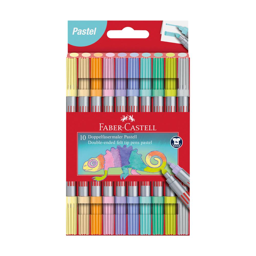 Faber Castell Doppelfasermaler Twin Pastell 10er Set - Vielseitige ...